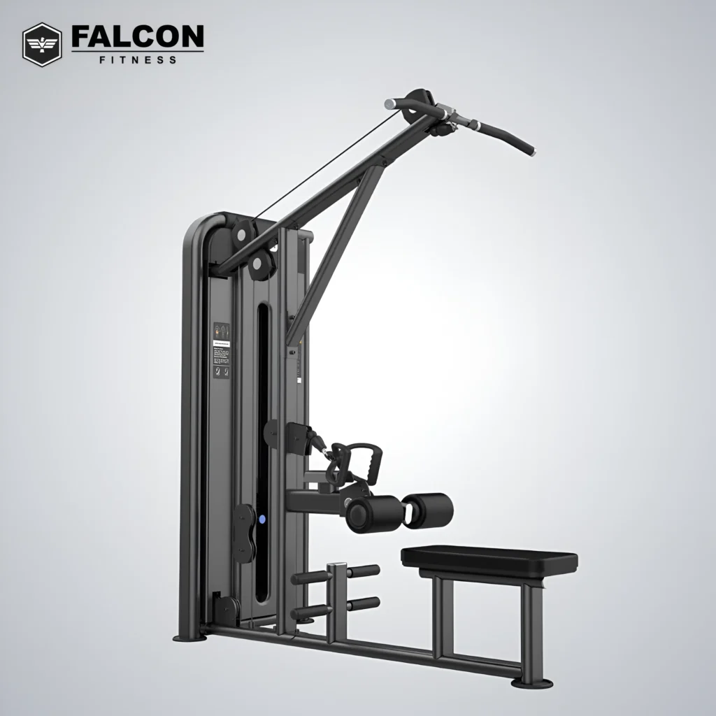 Equipo jalon de espalda y remo con peso integrado